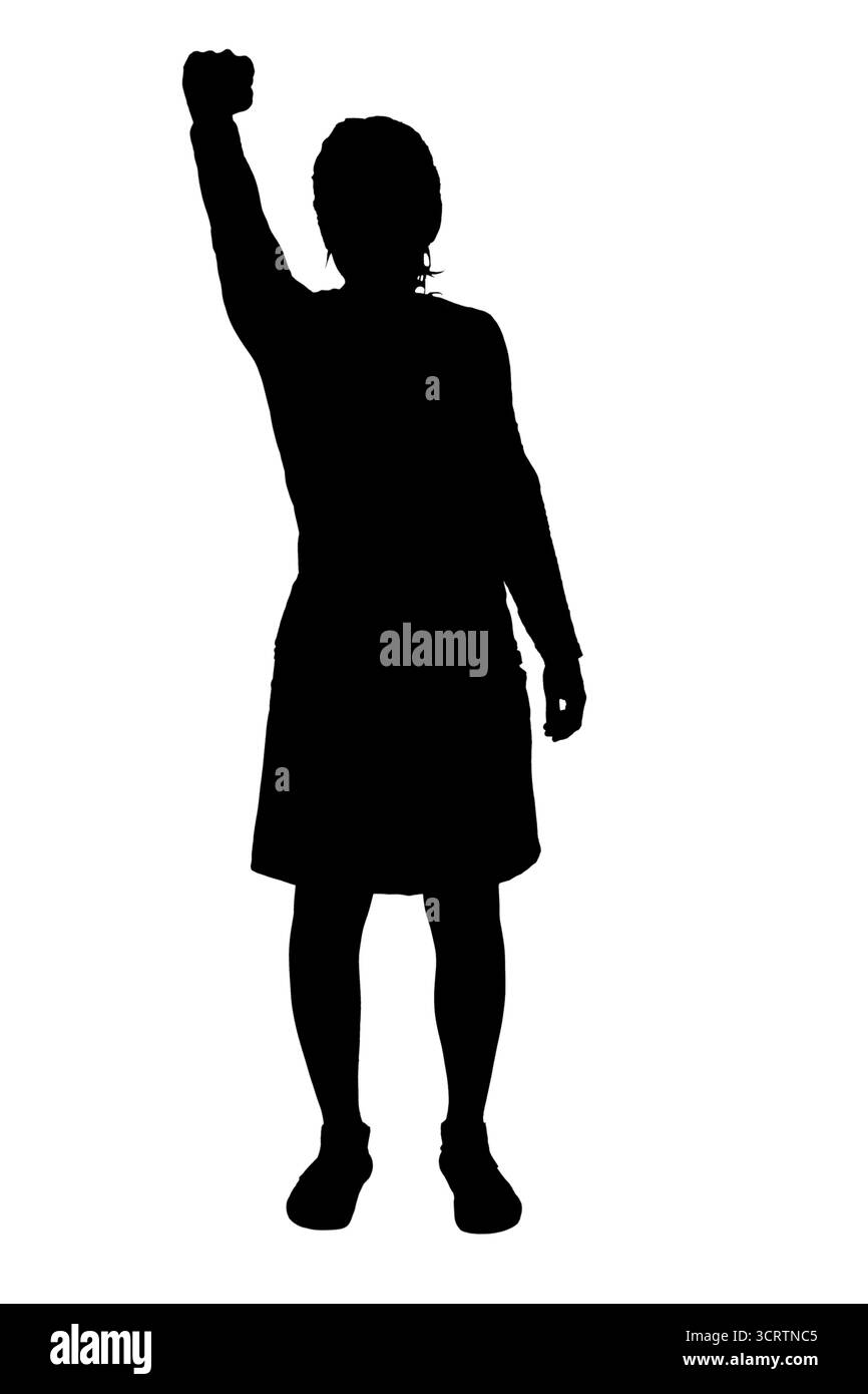 Woman arms up graphic Cut Out Stock Images & Pictures - Alamy