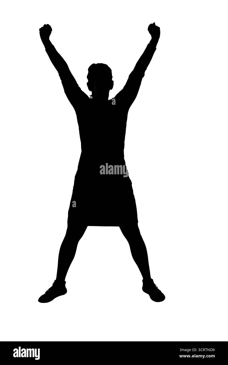 Woman arms up graphic Cut Out Stock Images & Pictures - Alamy