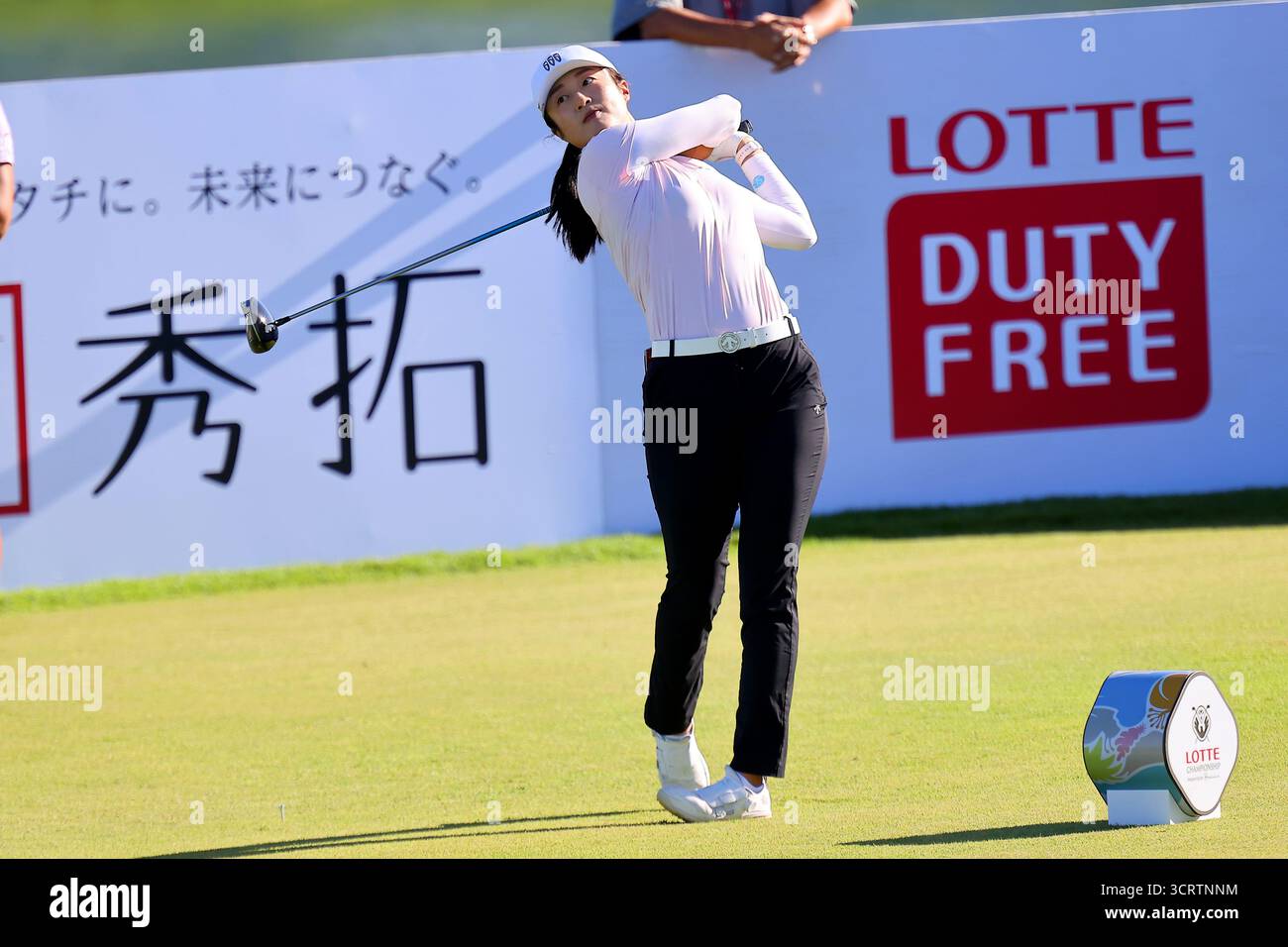 October 2, 2025 - Yu Liu tees off during the second round of the 2025 ...