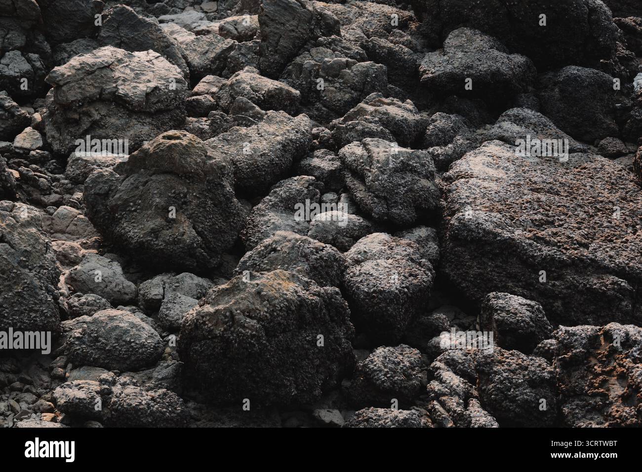 The Textured Lava Rocks on a Beautiful Coastal Shoreline Create a ...