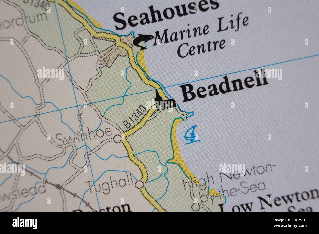 Beadnell map hi-res stock photography and images - Alamy