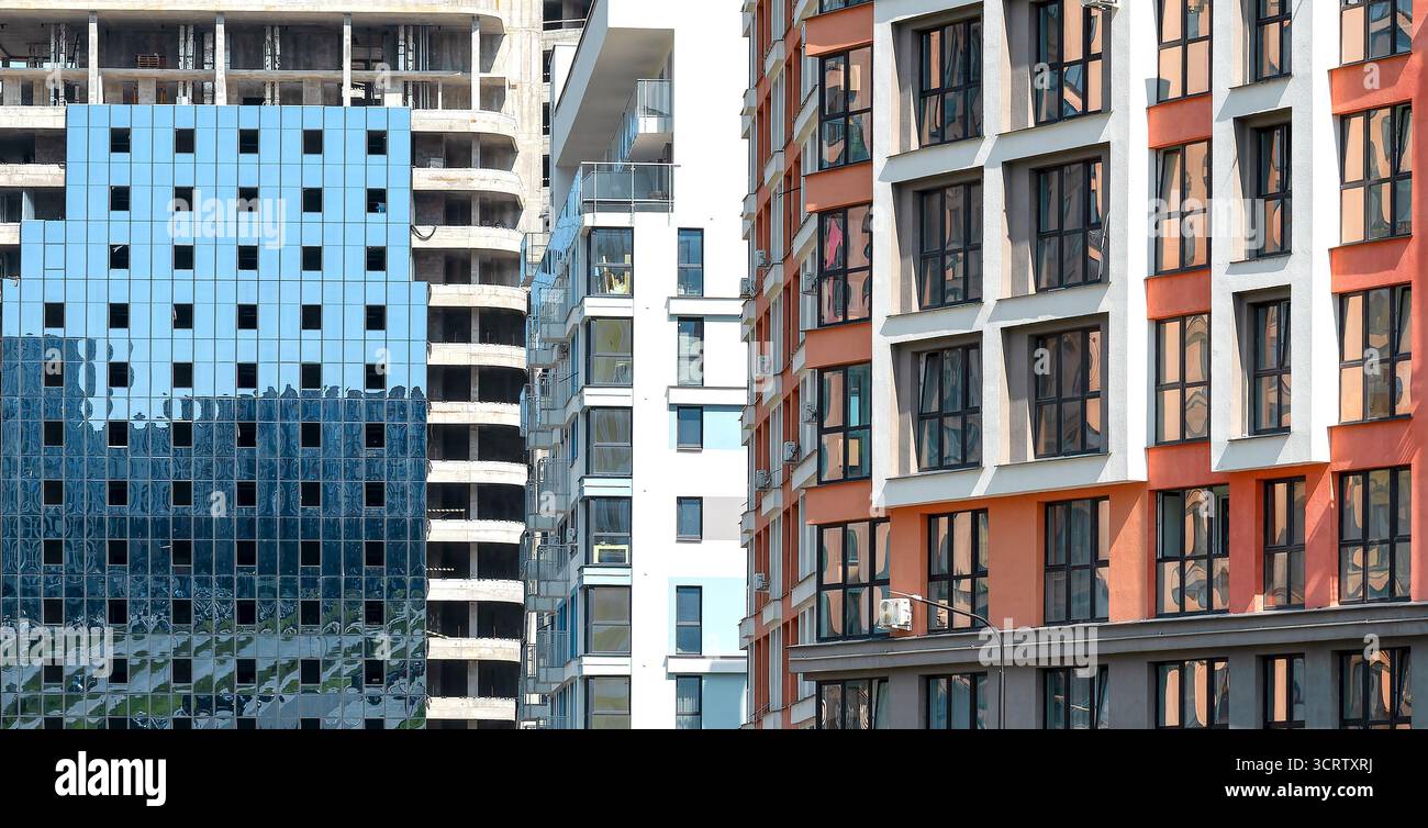 Contemporary multi family building in developing downtown district ...