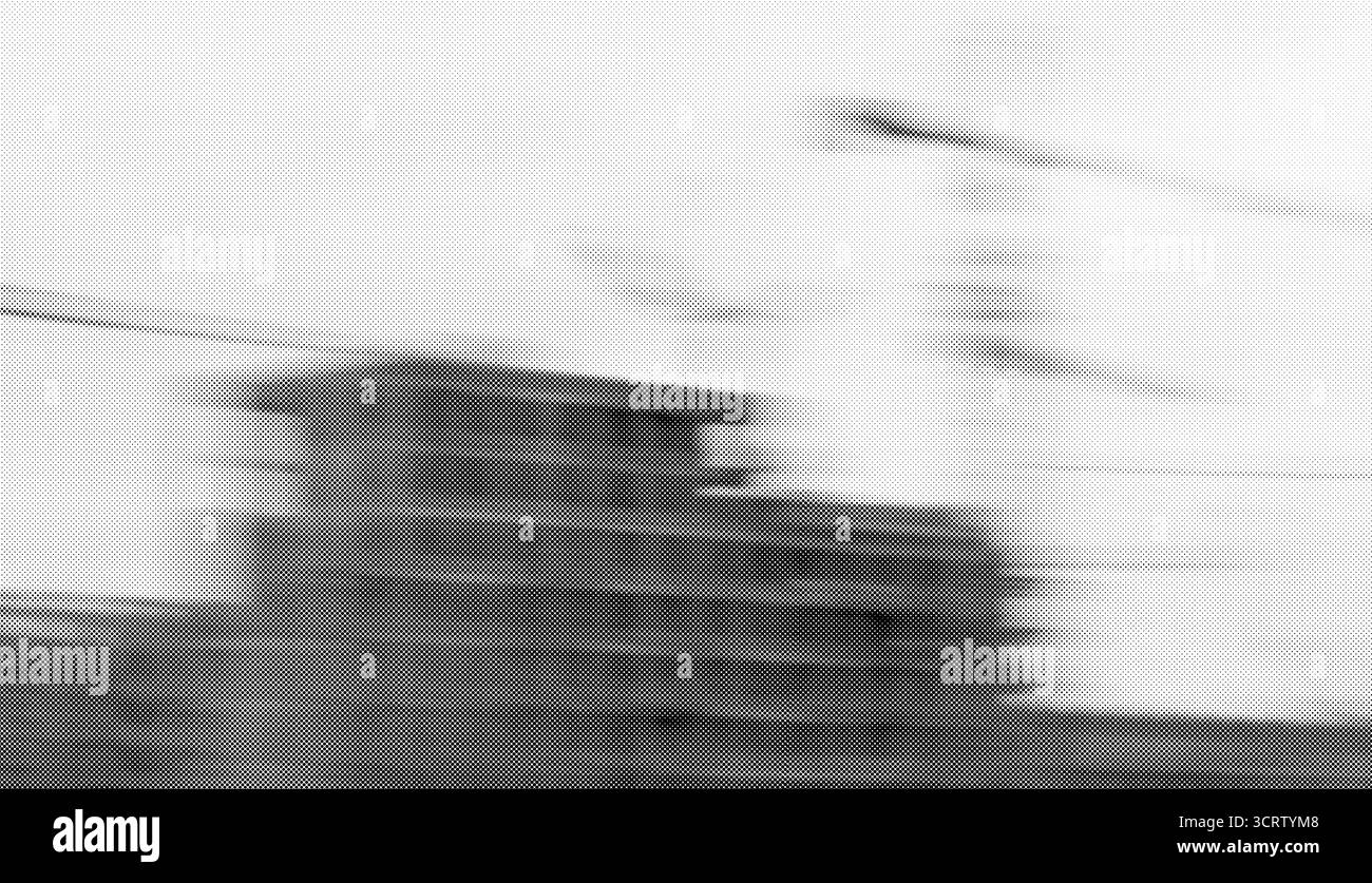 Abstract black and white view of construction crane and unfinished ...