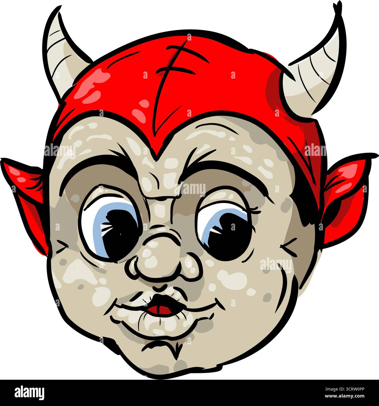 Cute baby devil face Stock Vector Images - Alamy