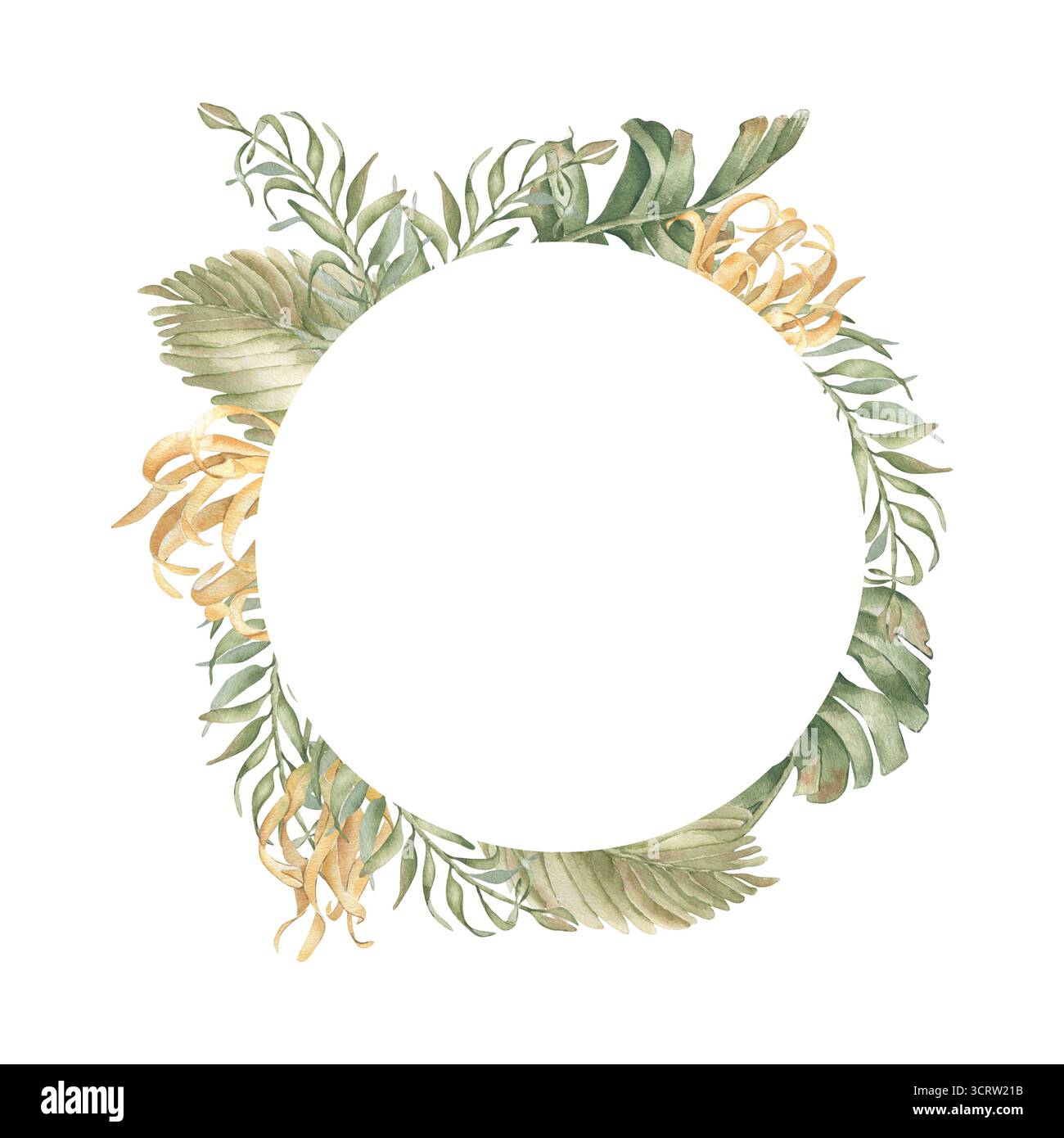 Lush palm fronds frame Cut Out Stock Images & Pictures - Alamy