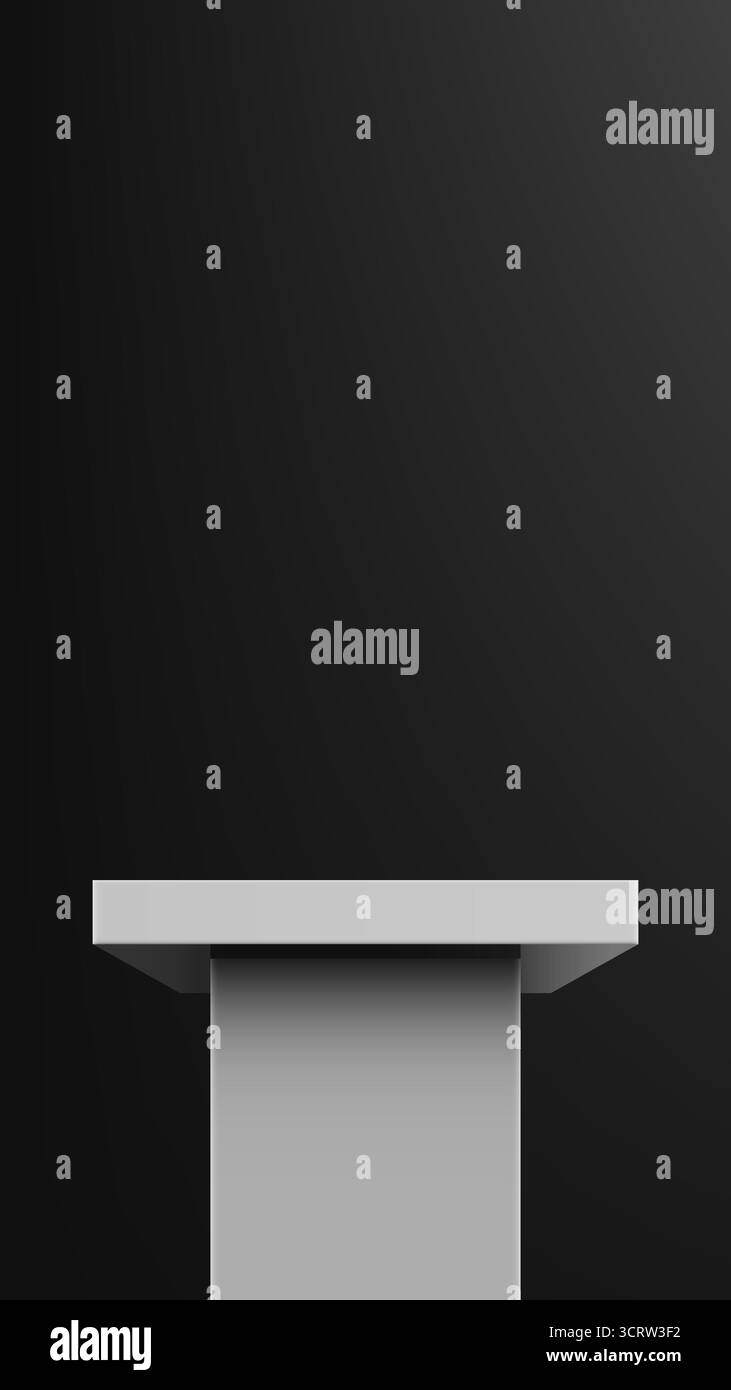 White podium in black Stock Vector Images - Alamy