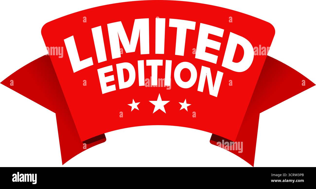 Limited edition ribbon banner vector illustration Stock Vector Image ...