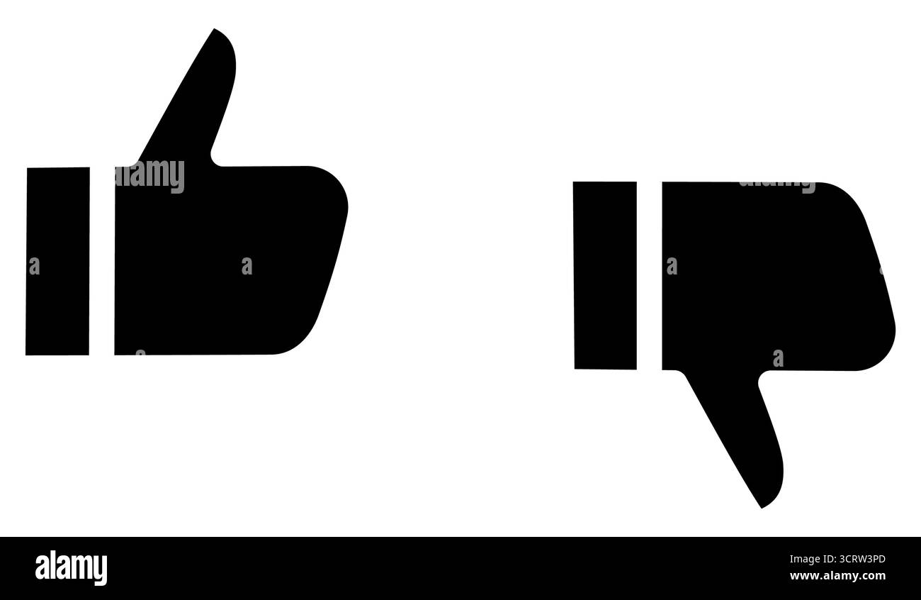 Like dislike hand signs hi-res stock photography and images - Alamy