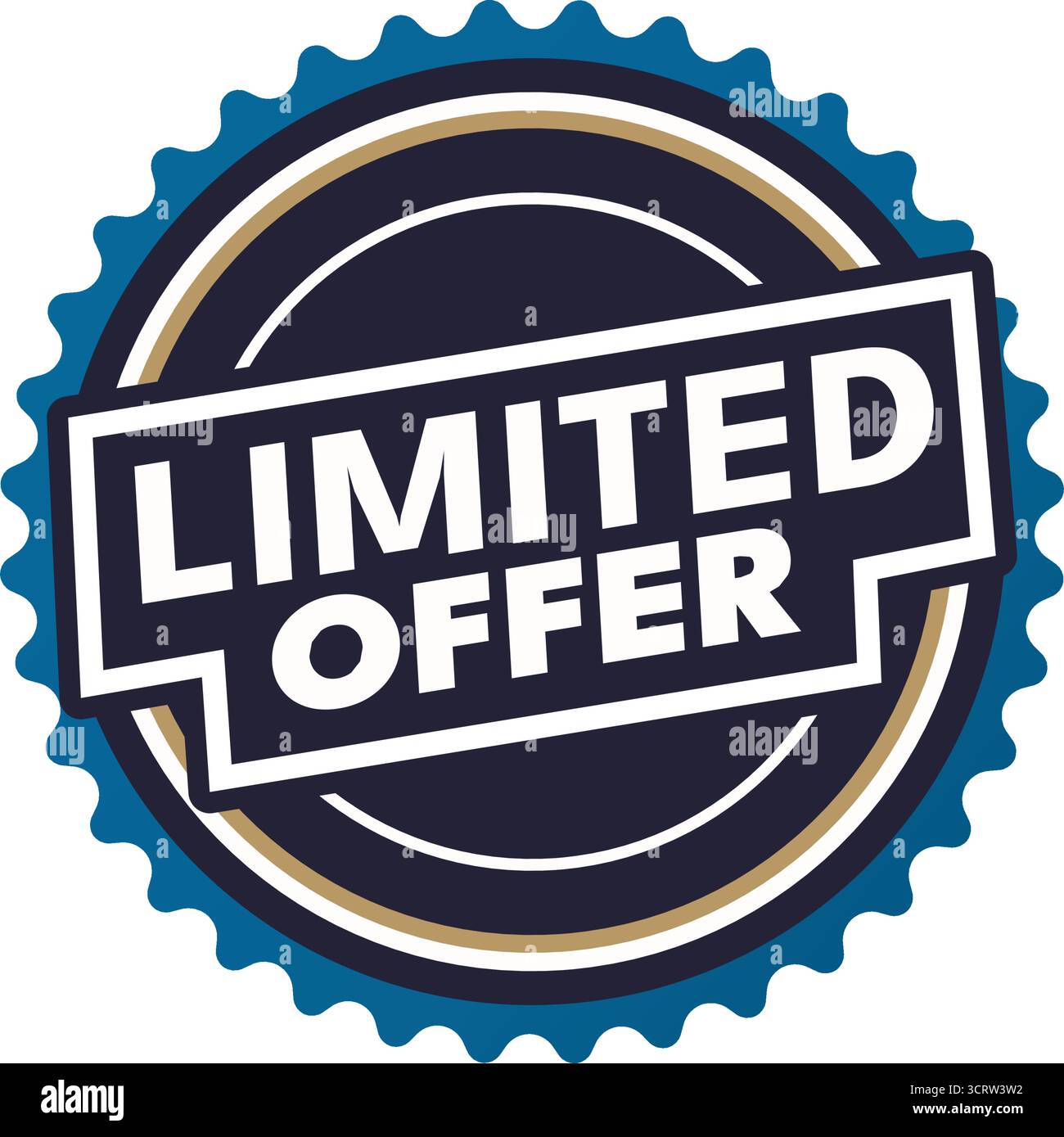 Limited offer round sticker badge vector illustration Stock Vector ...