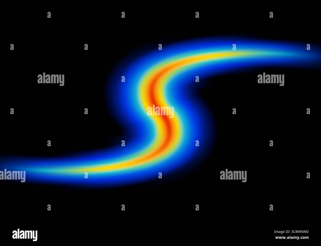 Abstract shape glowing in neon light with heatmap color palette Stock ...