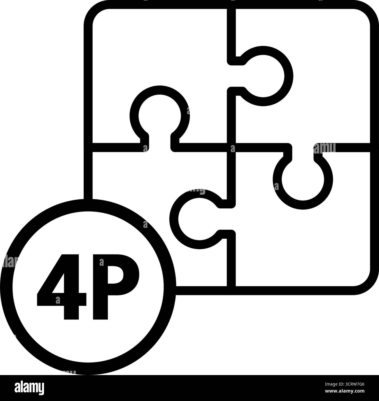4p marketing mix puzzle pieces vector icon Stock Vector Image & Art - Alamy