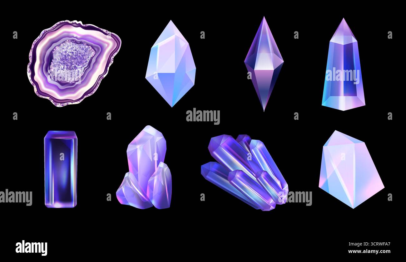 Crystal mineral variety set hi-res stock photography and images - Alamy