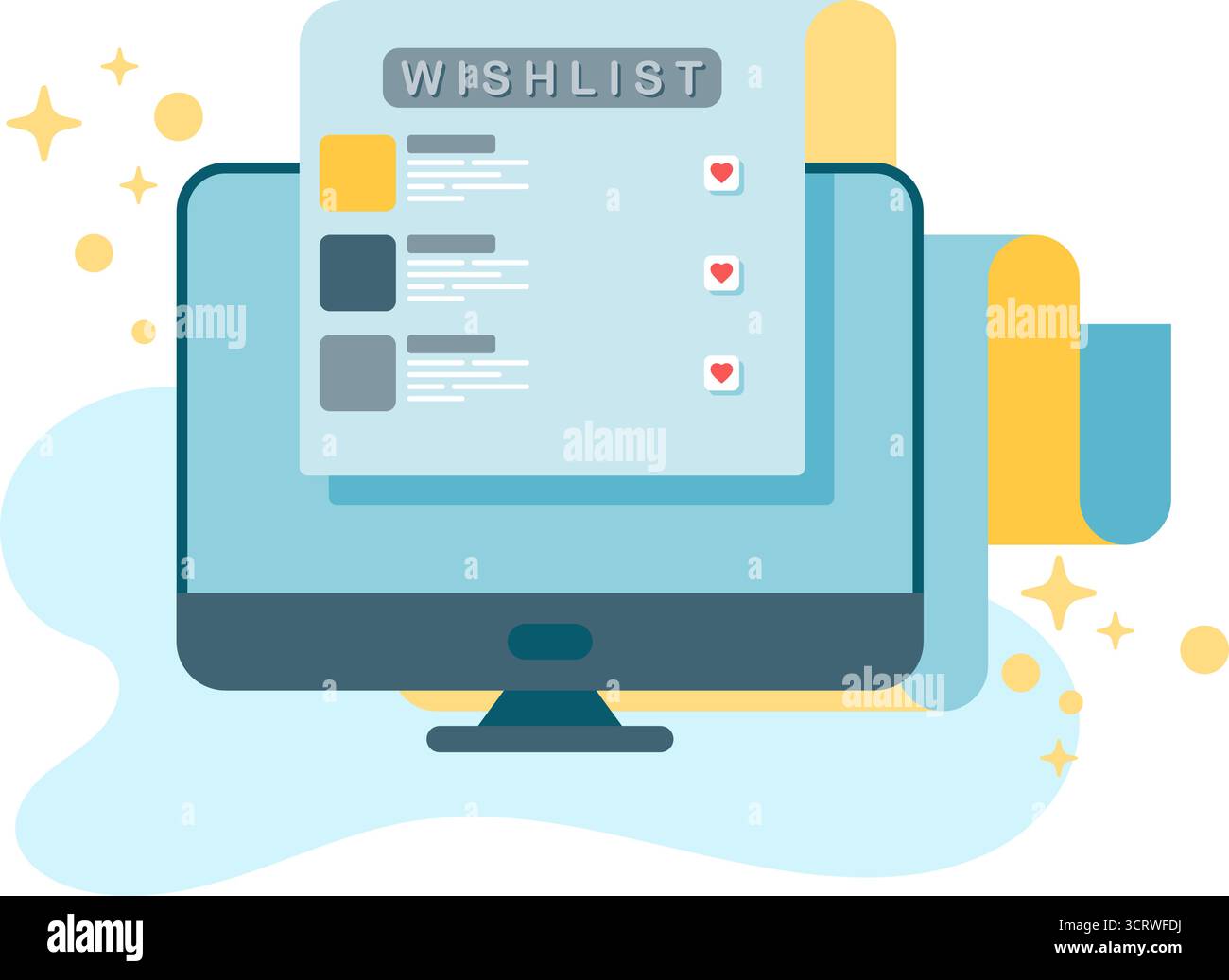 Wish app Stock Vector Images - Alamy