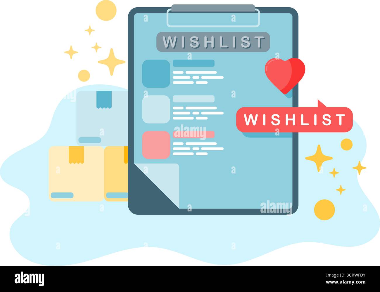 Shopping wish list Stock Vector Images - Alamy