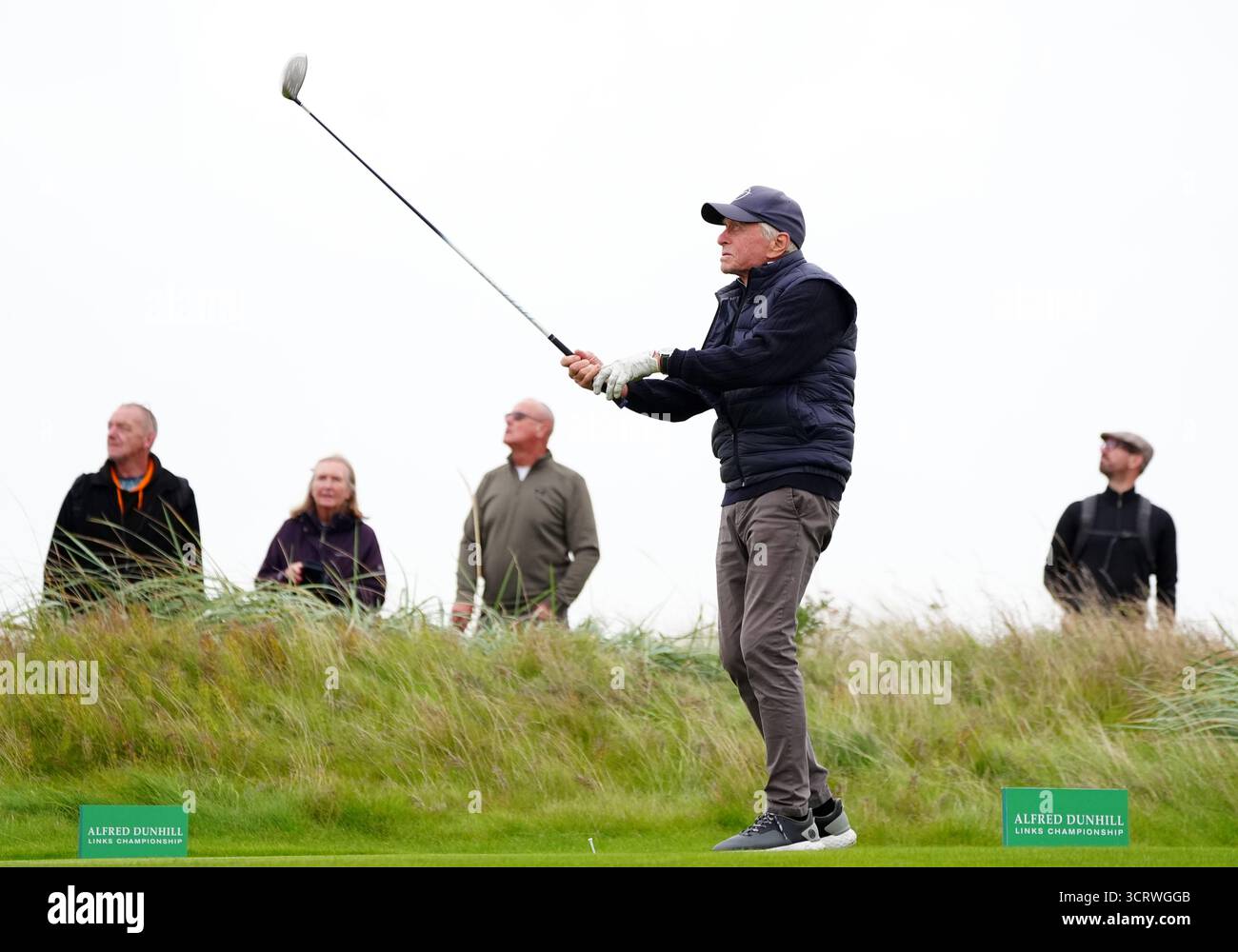 Michael Douglas on the 17th during day two of the 2025 Alfred Dunhill ...