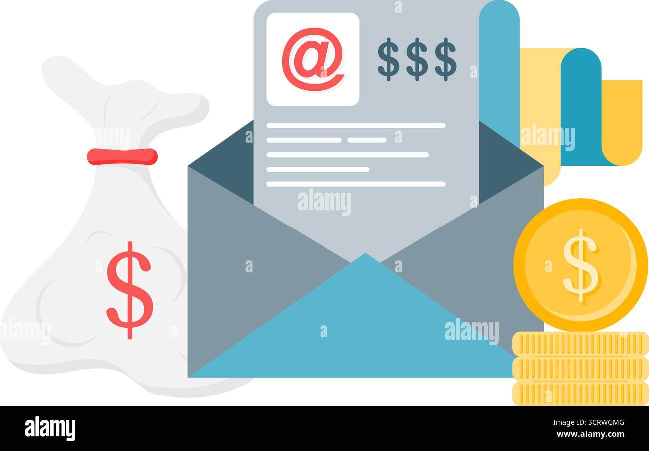Email investment Stock Vector Images - Alamy