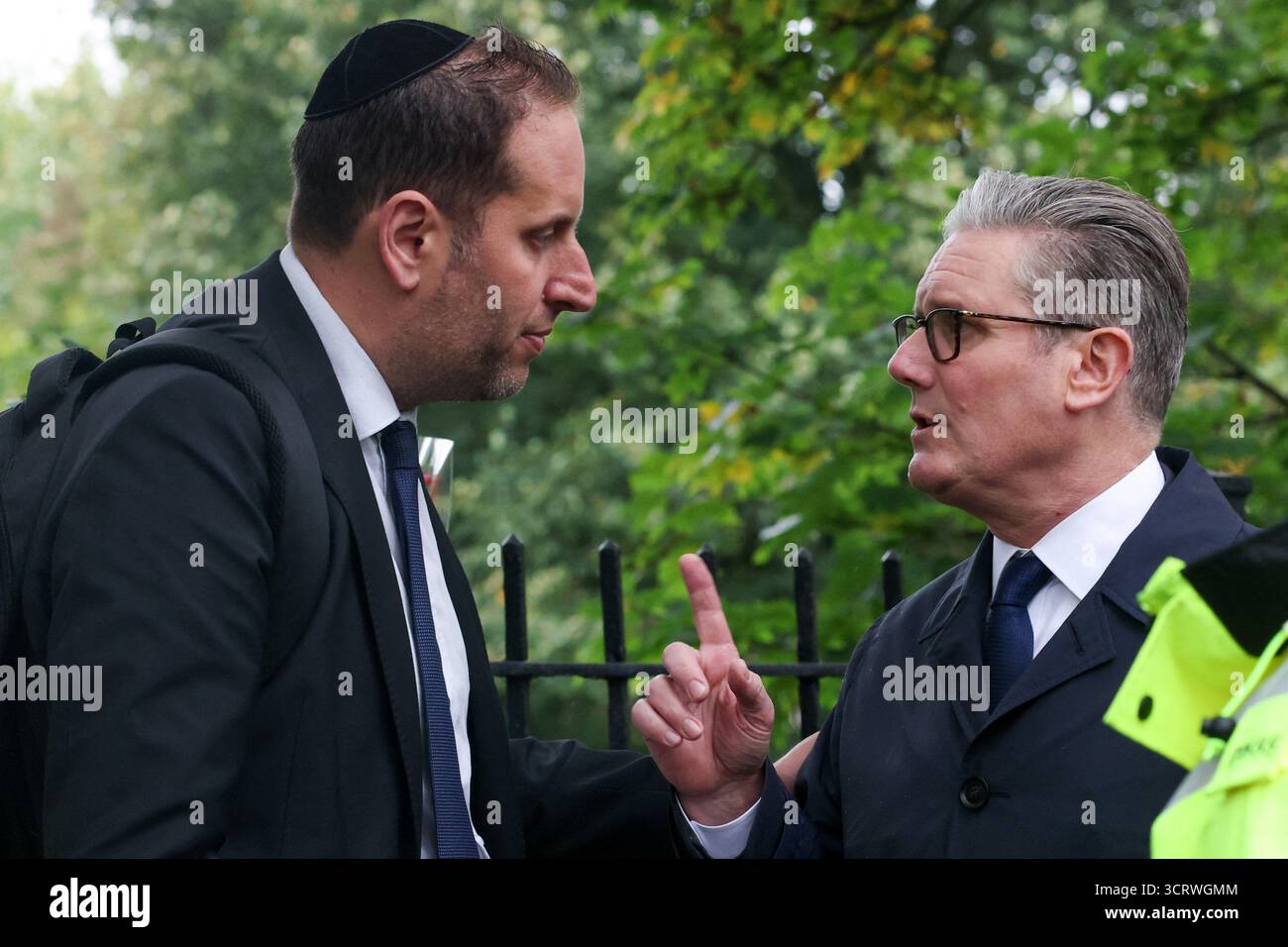 Prime Minister Sir Keir Starmer speaks with a member of the Jewish ...