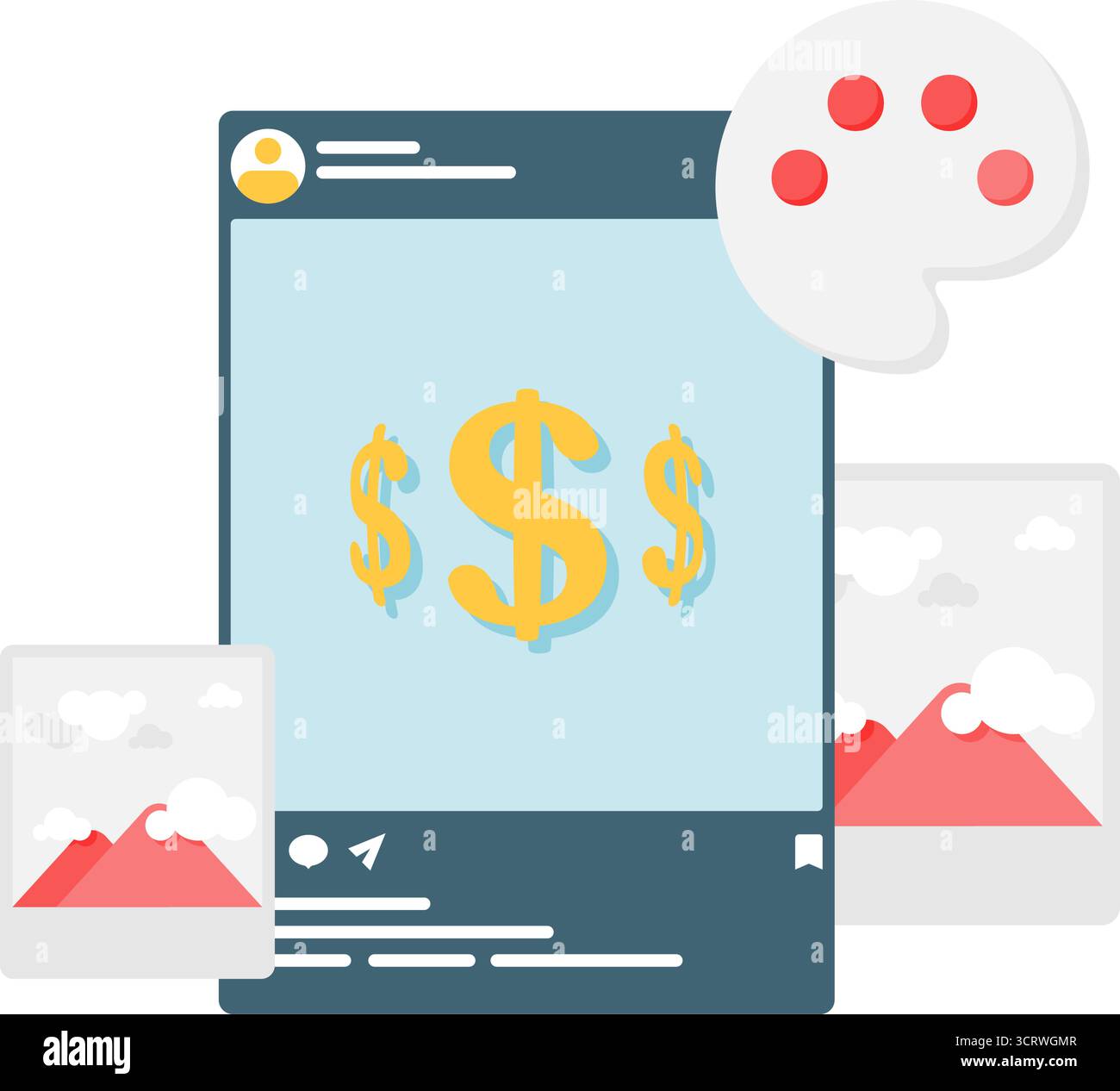 social media creative content Stock Vector Image & Art - Alamy