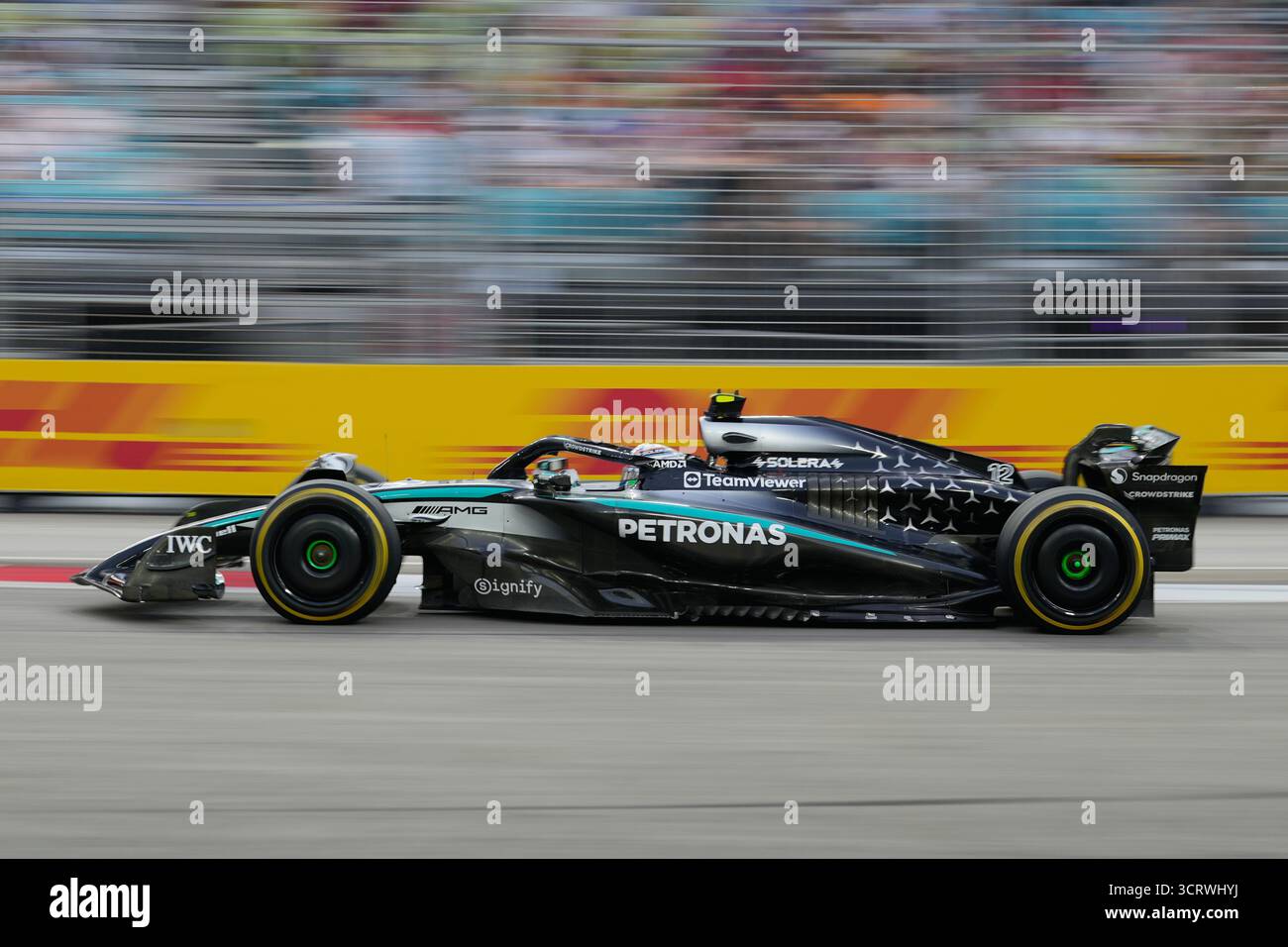 Mercedes driver Andrea Kimi Antonelli of Italy steers his car during ...
