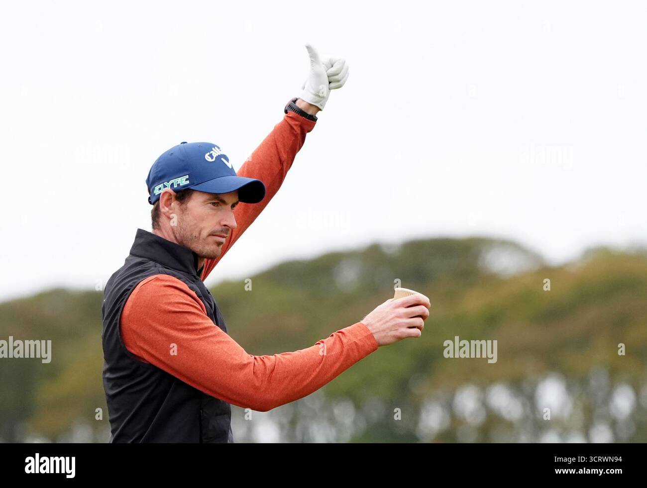Andy Murray on the 16th during day two of the 2025 Alfred Dunhill Links ...