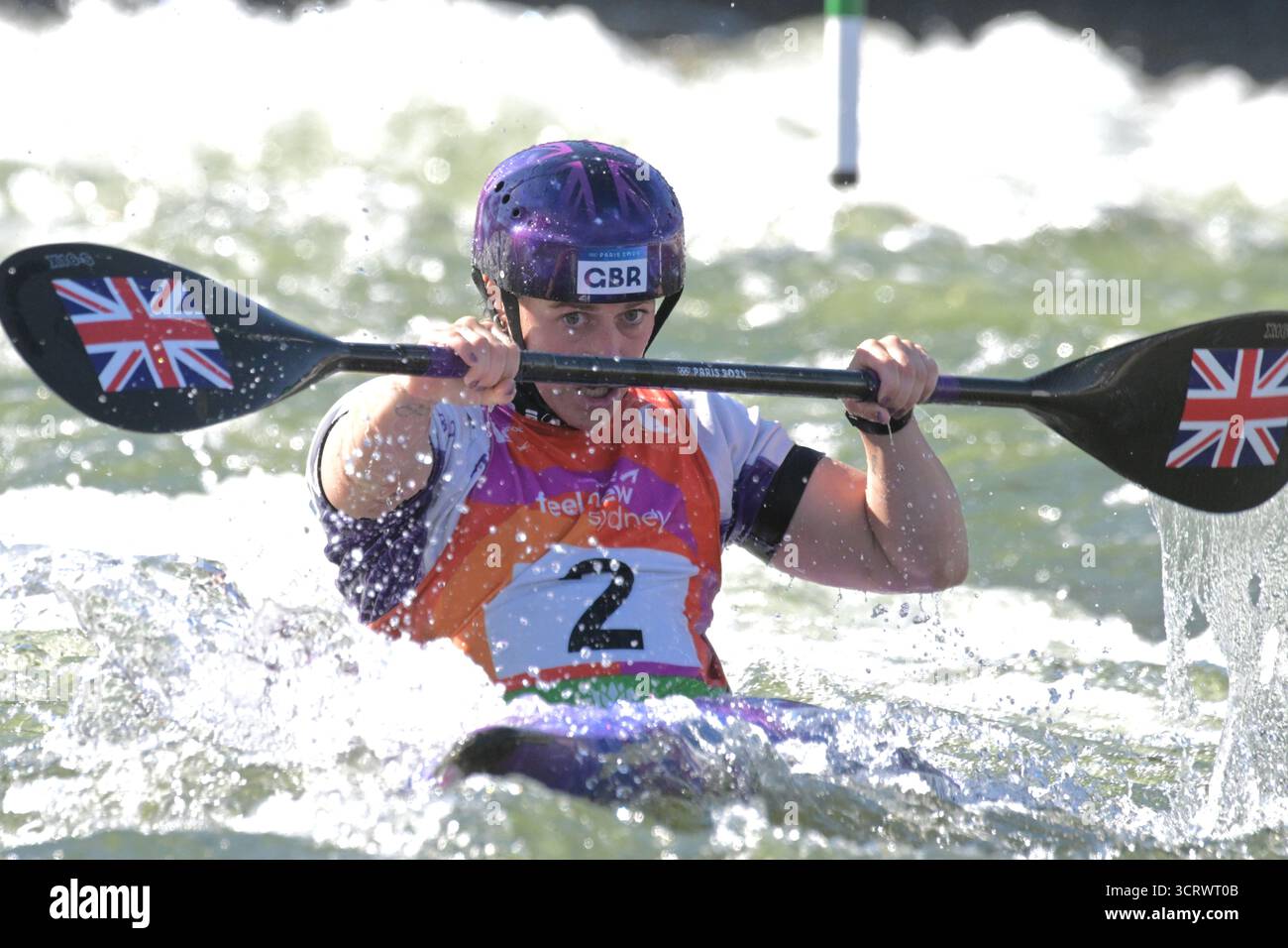 compete in the Women's Kayak Final during the 2025 ICF Canoe Kayak ...