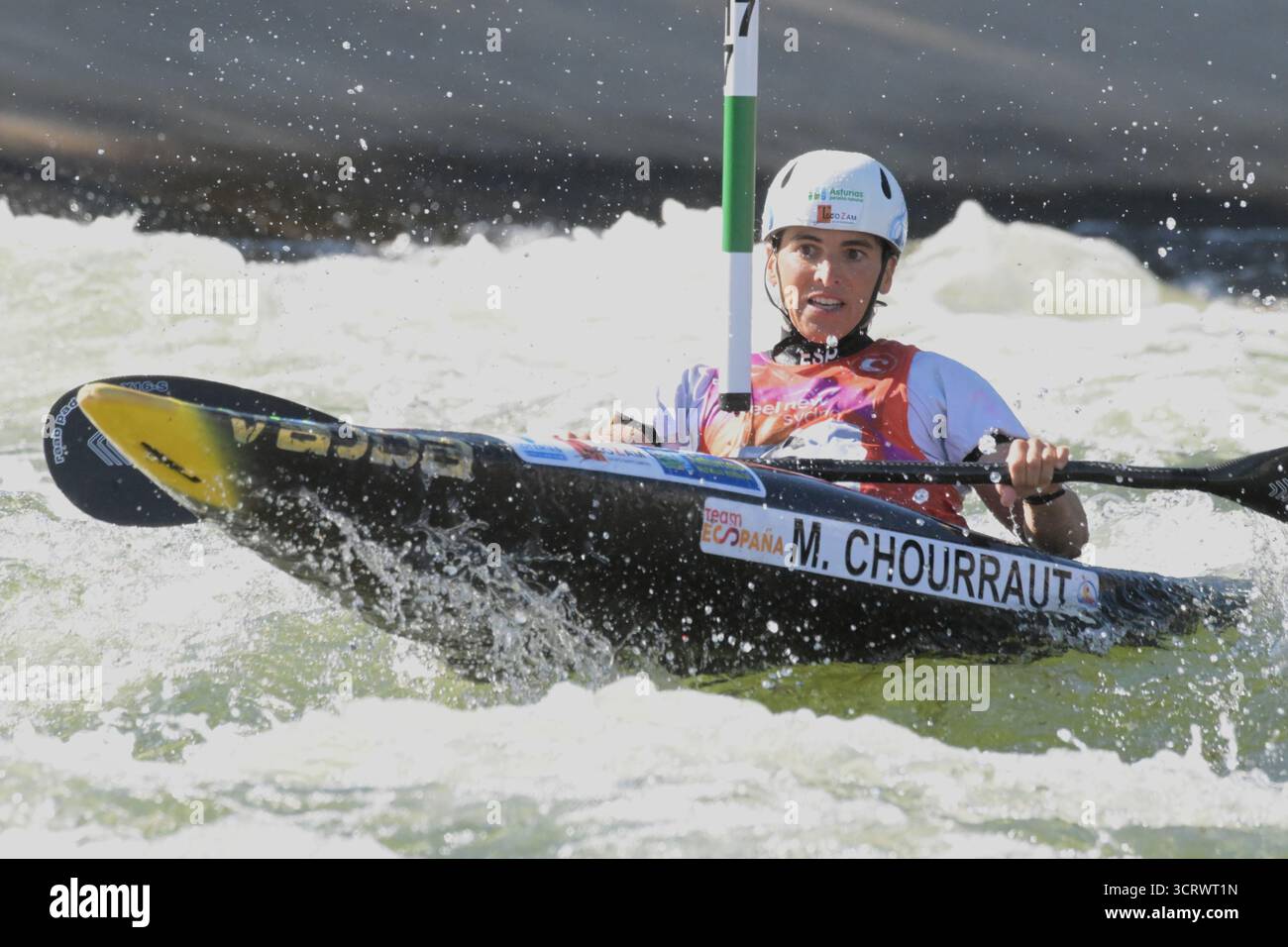 Maialen Chourraut of Spain compete in the Women's Kayak Final during ...