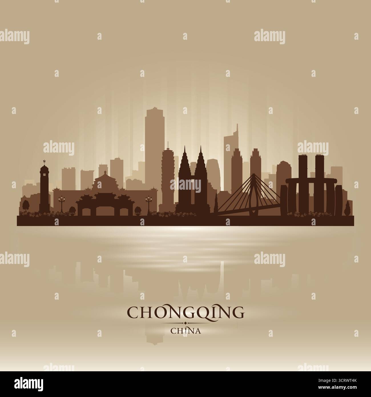 Chongqing downtown Stock Vector Images - Alamy