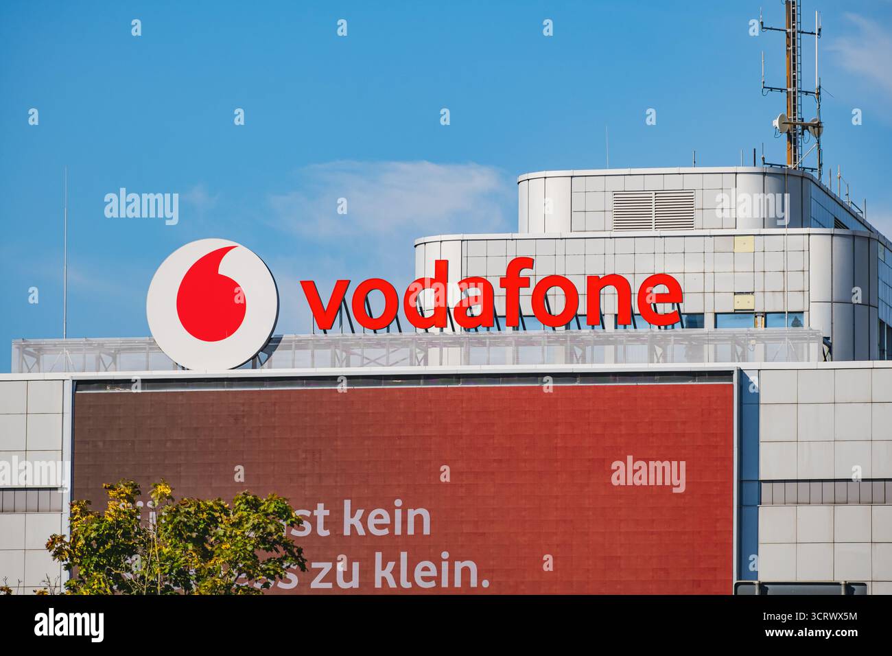 Vodafone telecommunications brand logo hi-res stock photography and ...