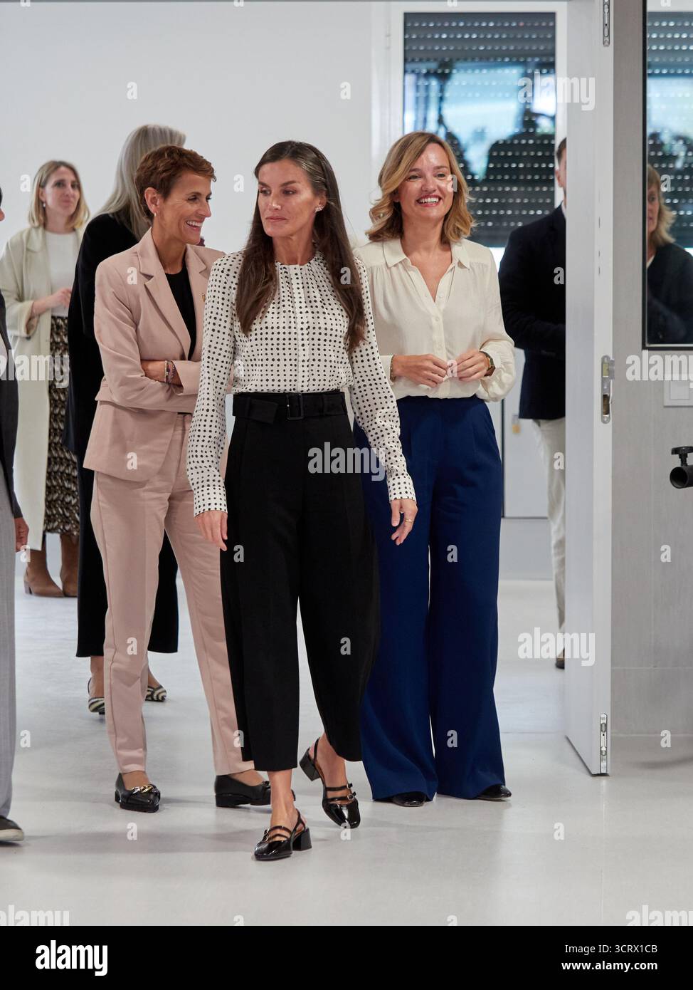 (L-R) The President of Navarre, María Chivite 03 OCTOBER 2025 Eduardo ...