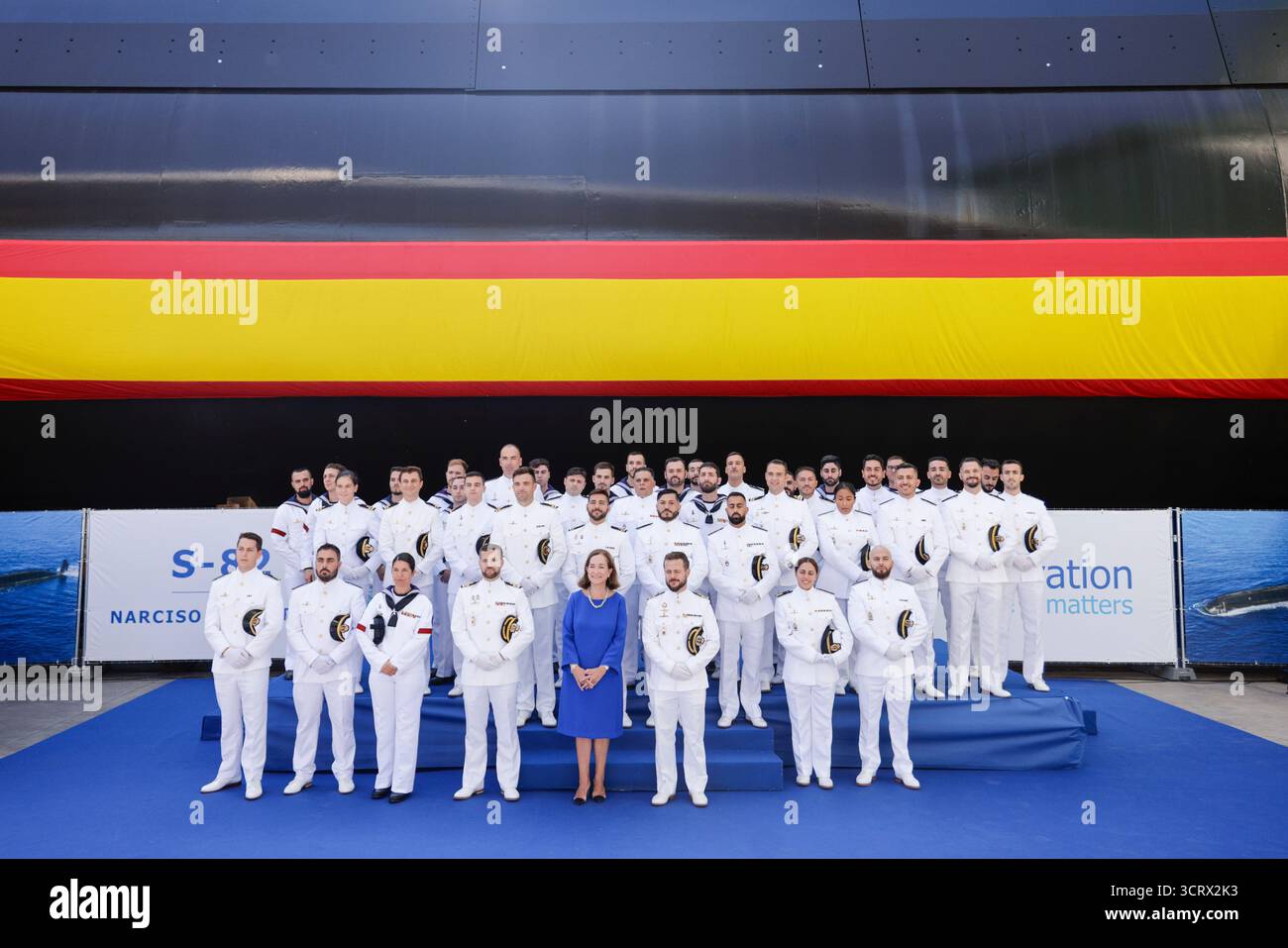 The Minister of Defense, Margarita Robles, during the launching ...