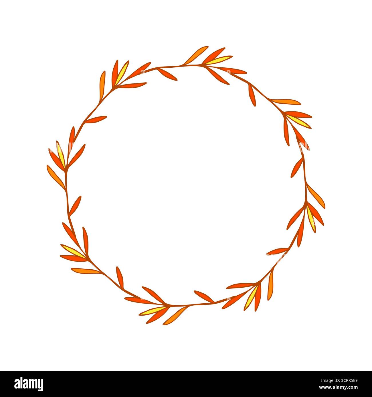 Fall wreath clip art Stock Vector Images - Alamy
