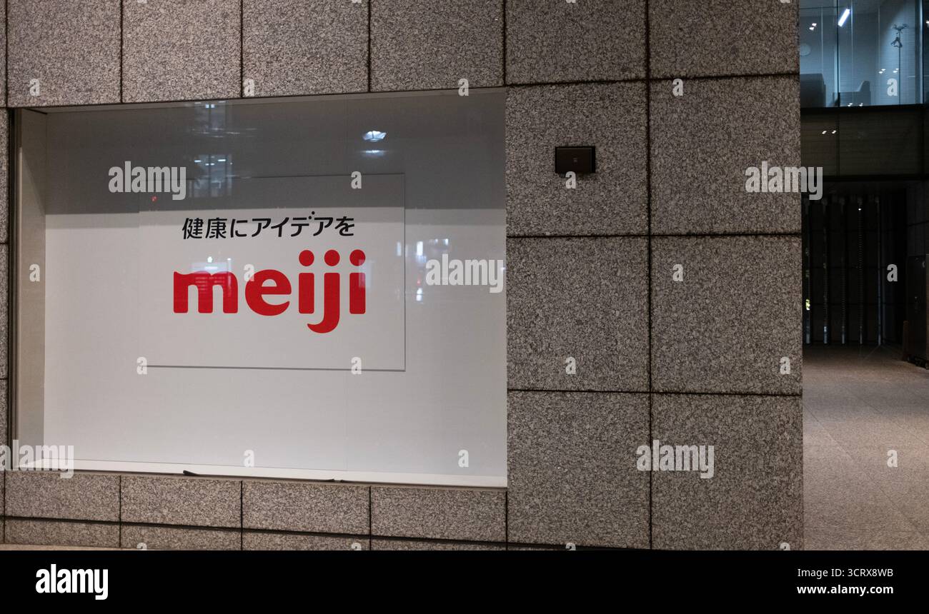Tokyo, Japan - May 5 2024: Meiji Co., Ltd. a Japanese food company ...