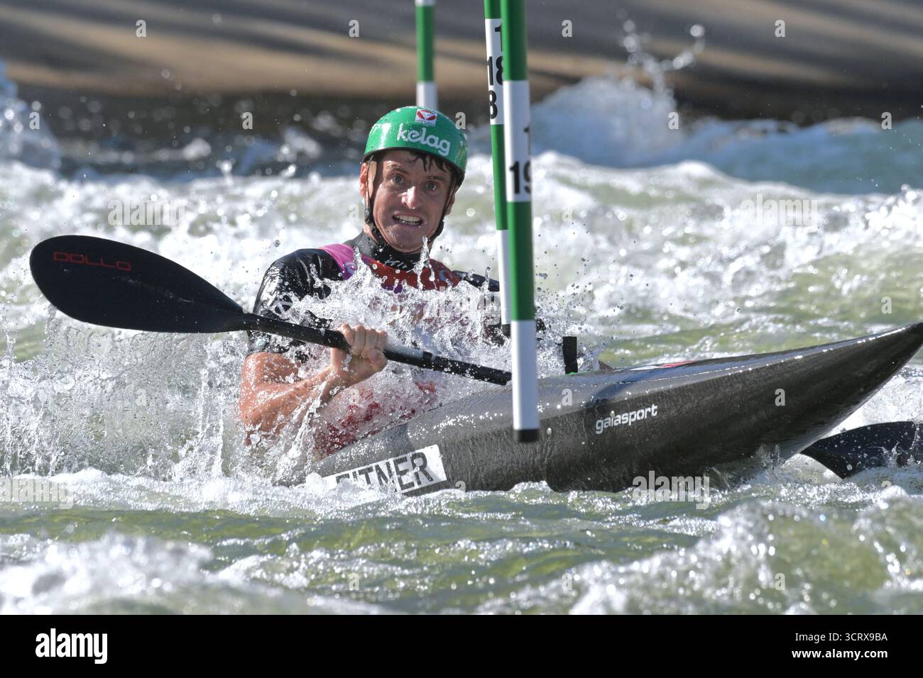 Mario Leitner of Austria compete in the Men's Kayak Final during the ...