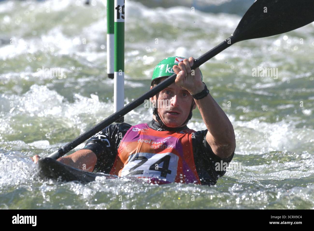Mario Leitner of Austria compete in the Men's Kayak Final during the ...