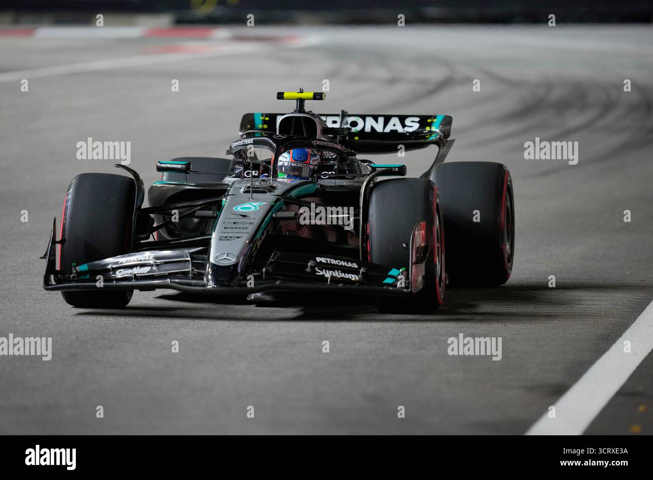 Mercedes driver Andrea Kimi Antonelli of Italy steers his car during ...