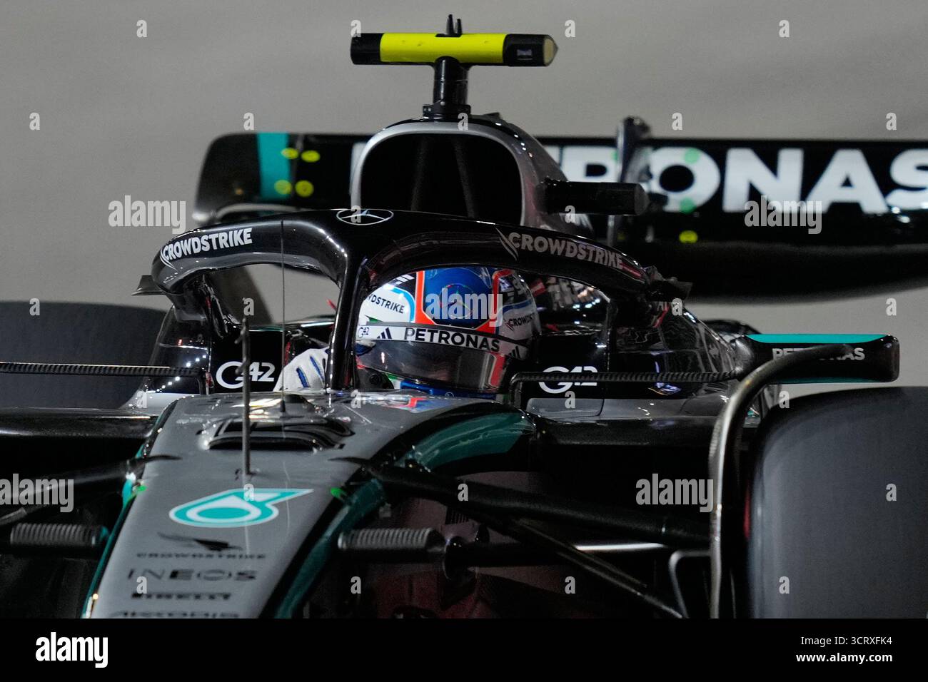 Mercedes driver Andrea Kimi Antonelli of Italy steers his car during ...