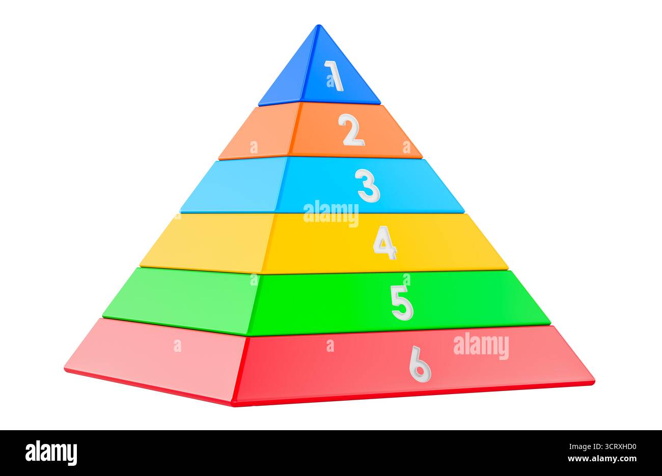 Colorful six level pyramid infographic hi-res stock photography and ...