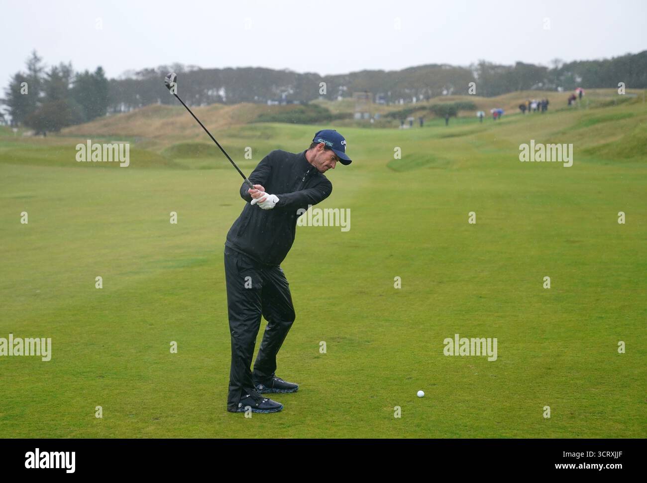 Andy Murray on a fairway during day two of the 2025 Alfred Dunhill ...