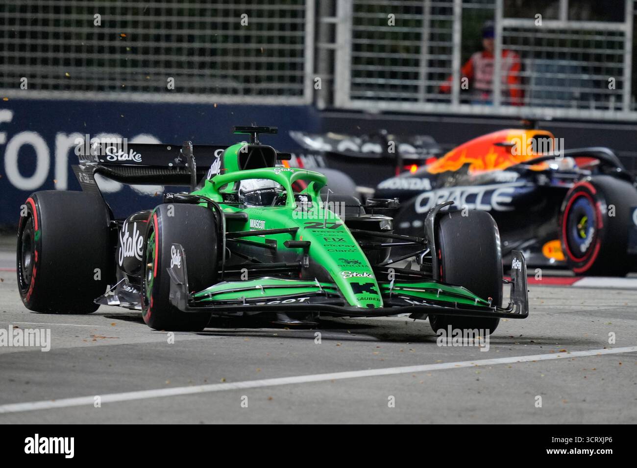 Kick Sauber driver Nico Hulkenberg of Germany steers his car during the ...