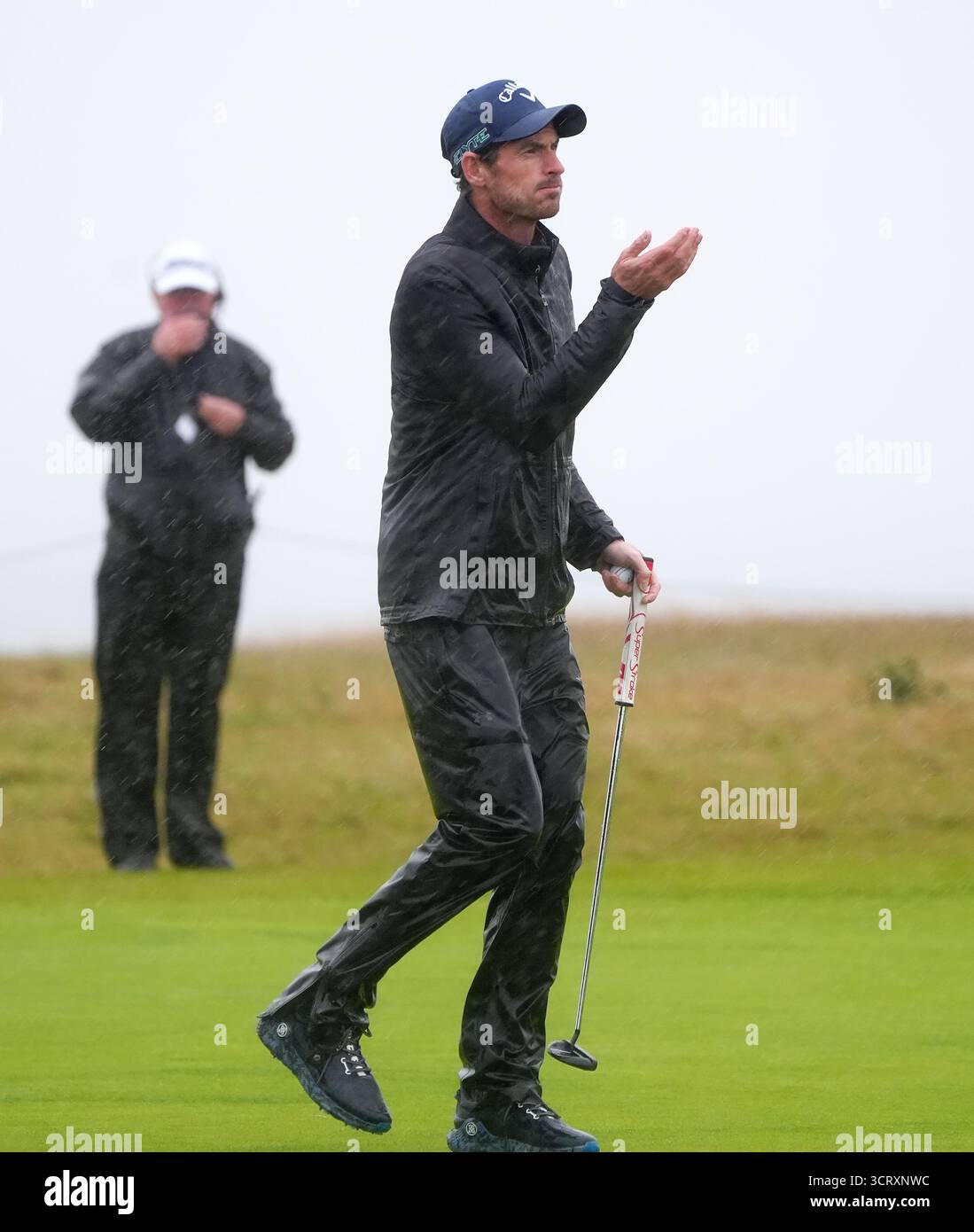 Andy Murray on the 9th green during day two of the 2025 Alfred Dunhill ...