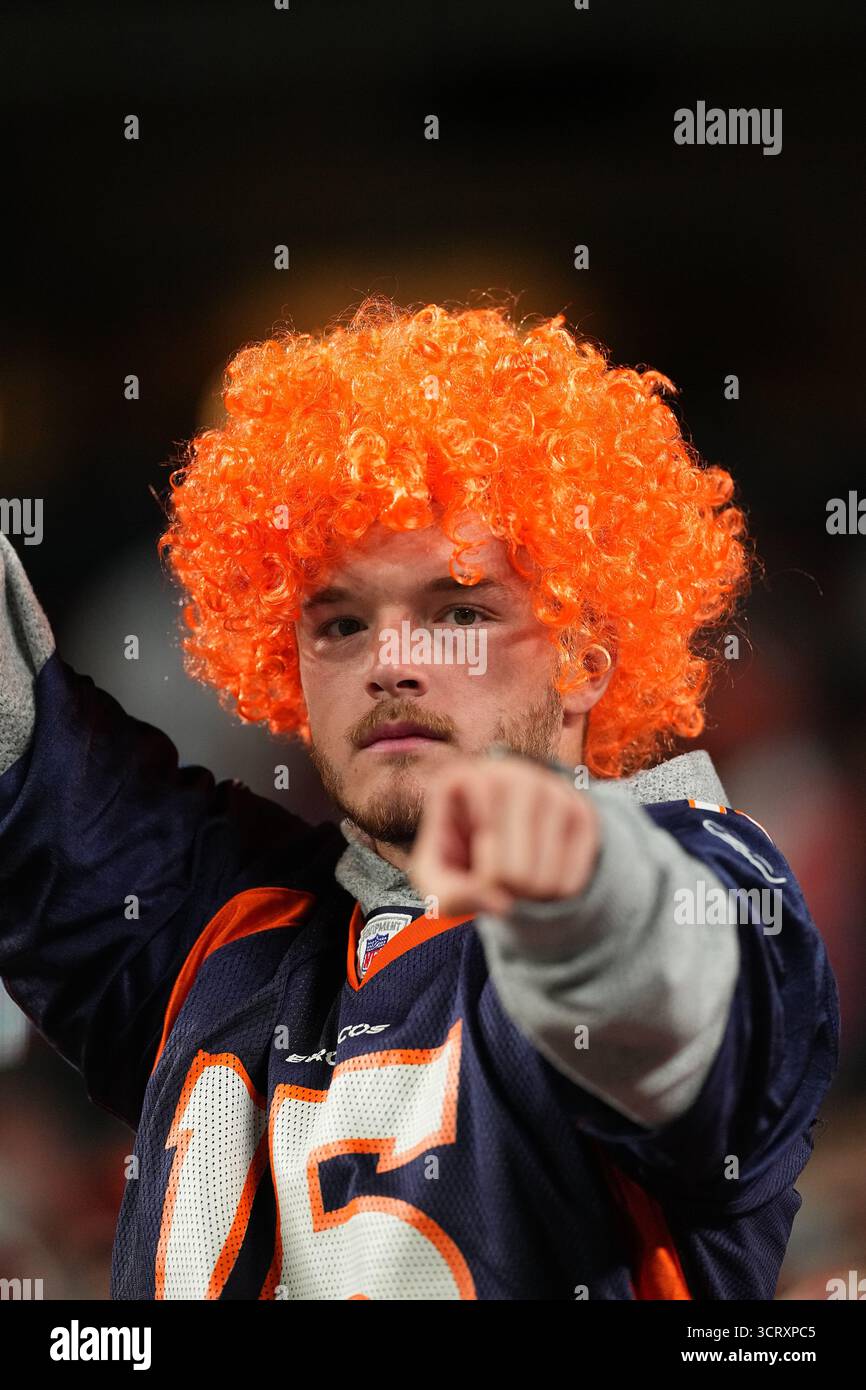 Fan of the Denver Broncos during the Denver Broncos v the Cincinnati ...