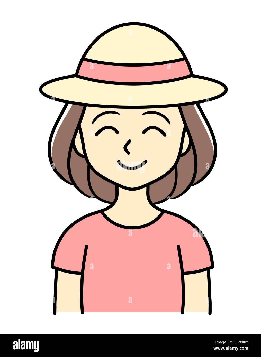 Young smiling woman straw Cut Out Stock Images & Pictures - Alamy