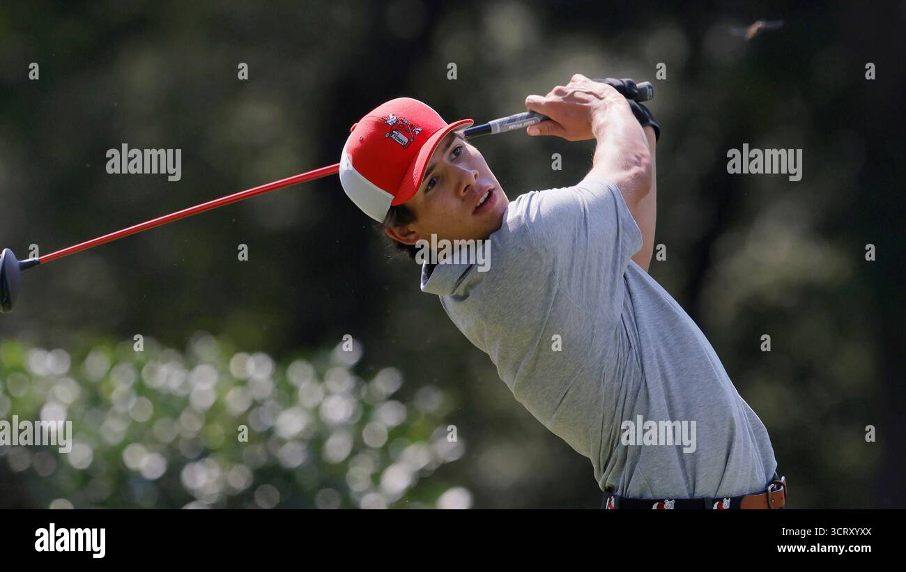 Georgia golfer JD Culbreth tees off during the Ben Hogan Collegiate ...