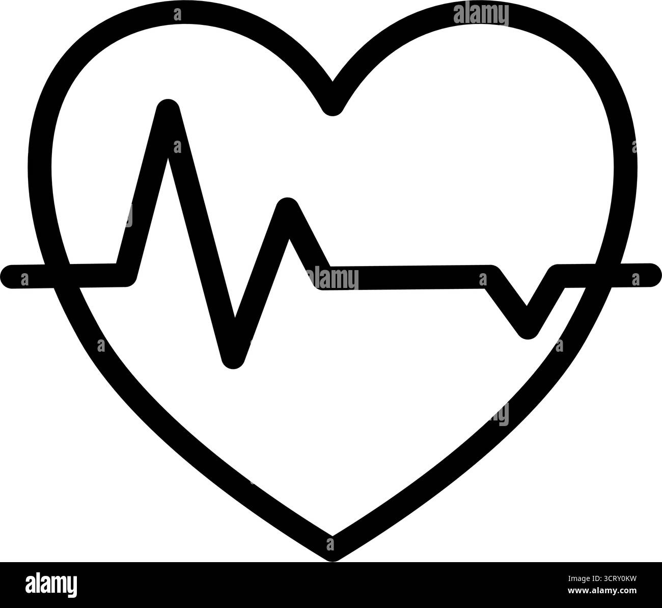 Ecg heart outline Black and White Stock Photos & Images - Alamy