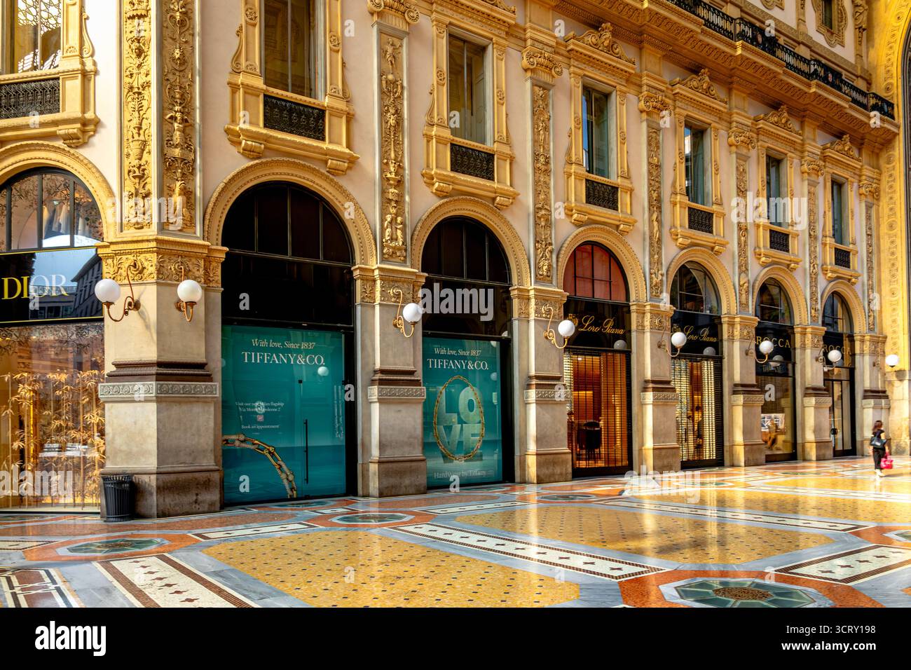 The exterior of Tiffany & Co inside Galleria Vittorio Emanuele II ...