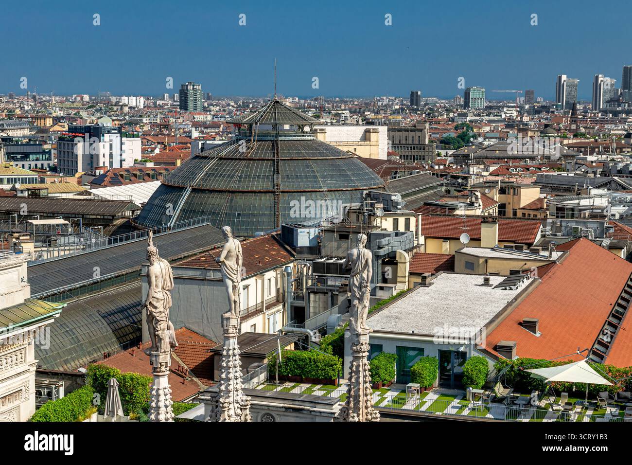 The glass dome of Galleria Vittorio Emanuel II an upmarket shopping ...