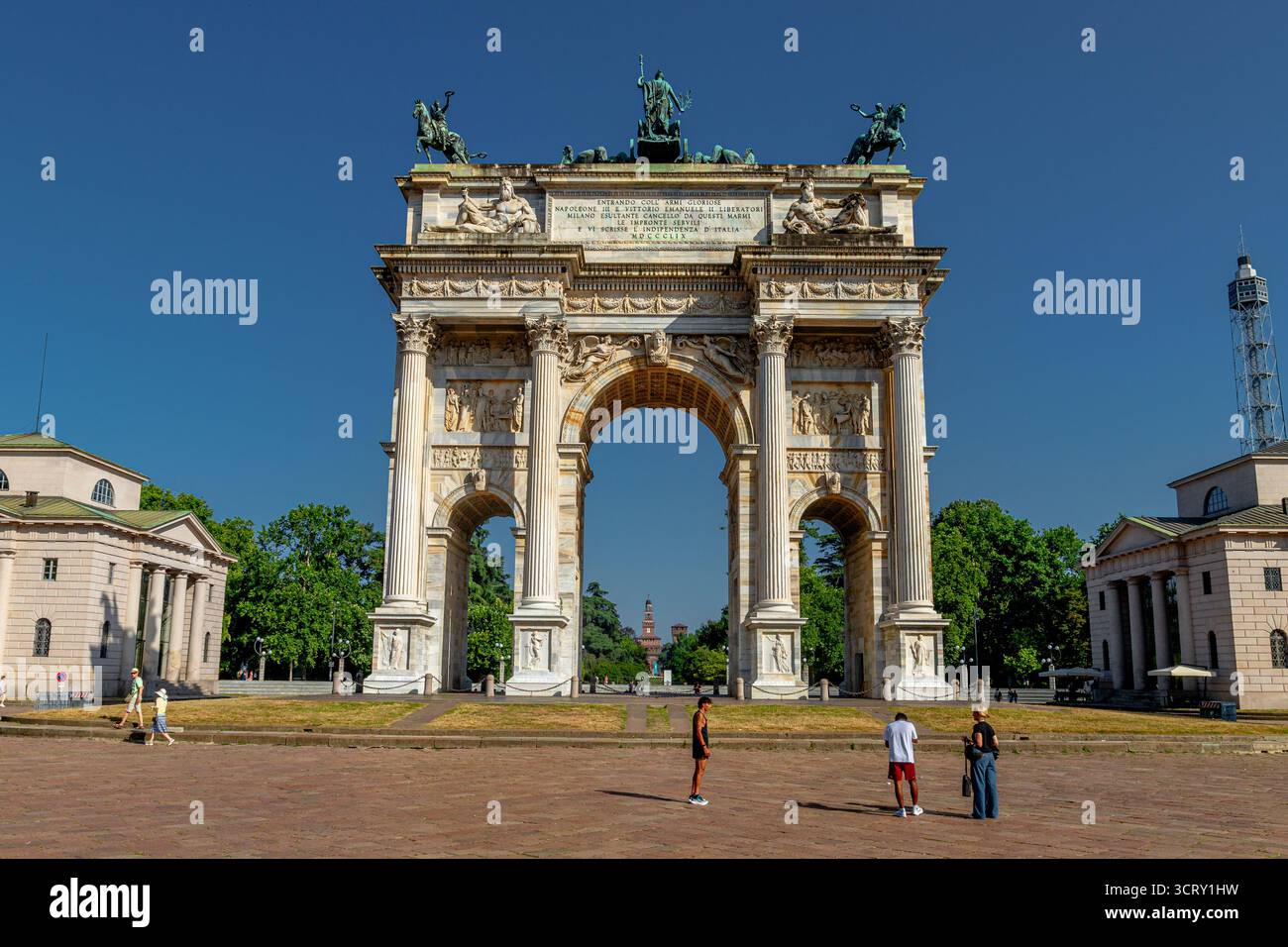 Arco della Pace ,The Peace Arch, a landmark triumphal arch in the ...