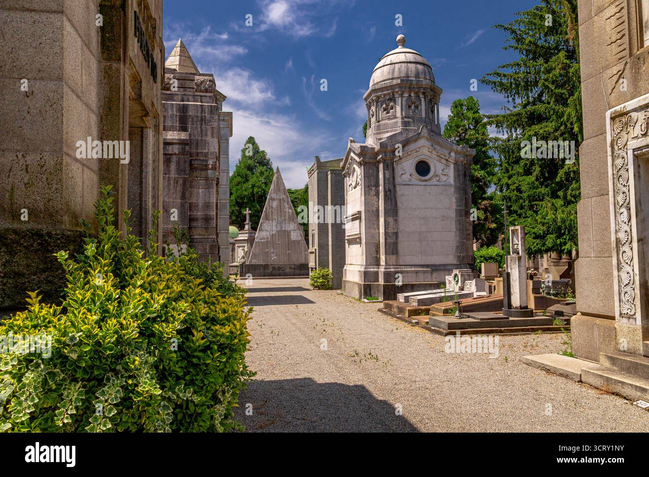 Chapels and artistic tombs and monuments in the Cimitero Monumentale di ...