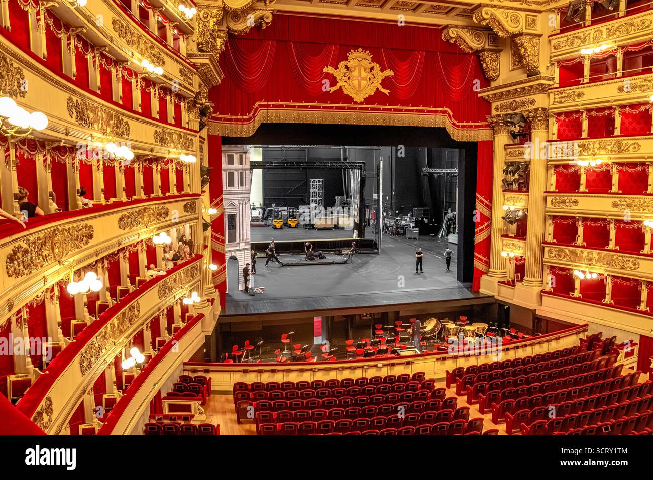 The auditorium and orchestra pit at La Scala.Teatro alla Scala, a world ...