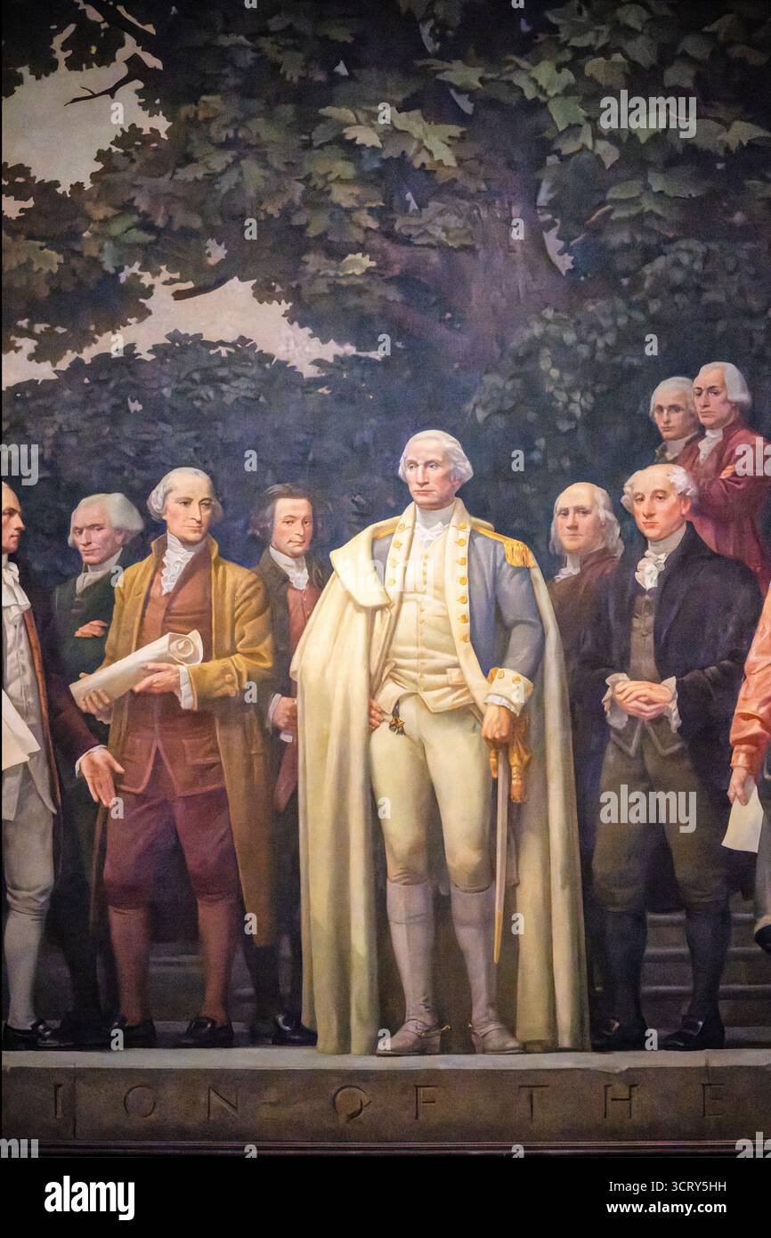 US Constitution Mural National Archives Washington DC // WASHINGTON DC ...